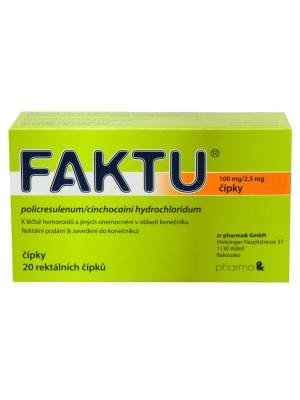 Faktu Zäpfchen - zur Behandlung von Hämorrhoiden.