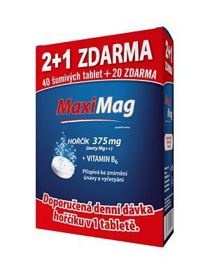 MaxiMag Magnesium + Vitamin B6 - Verpackung 2+1 GRATIS